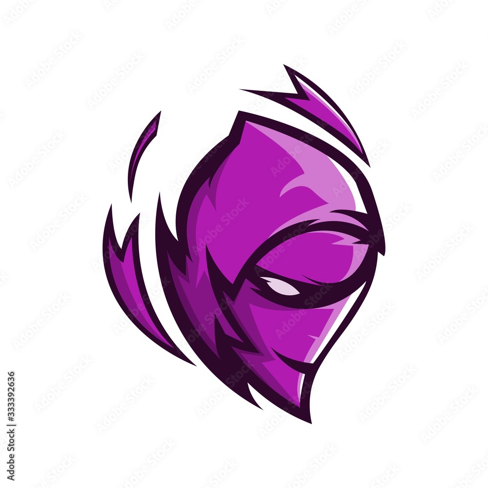 Ninja mascot logo design with modern illustration concept style for ...