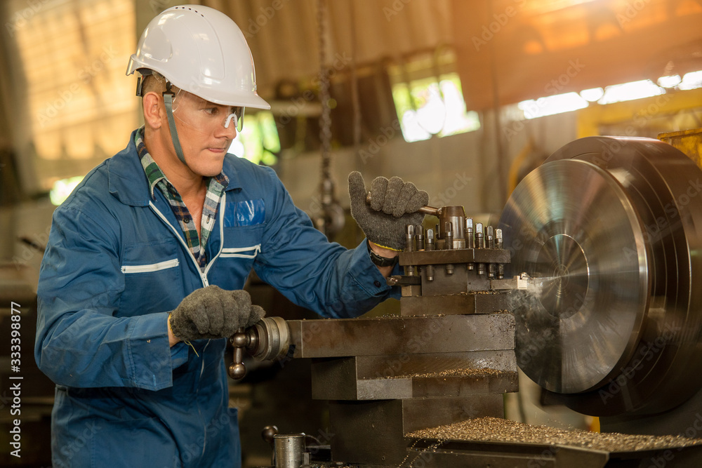Factory worker,Engineer wearing uniform safety in factory working ...