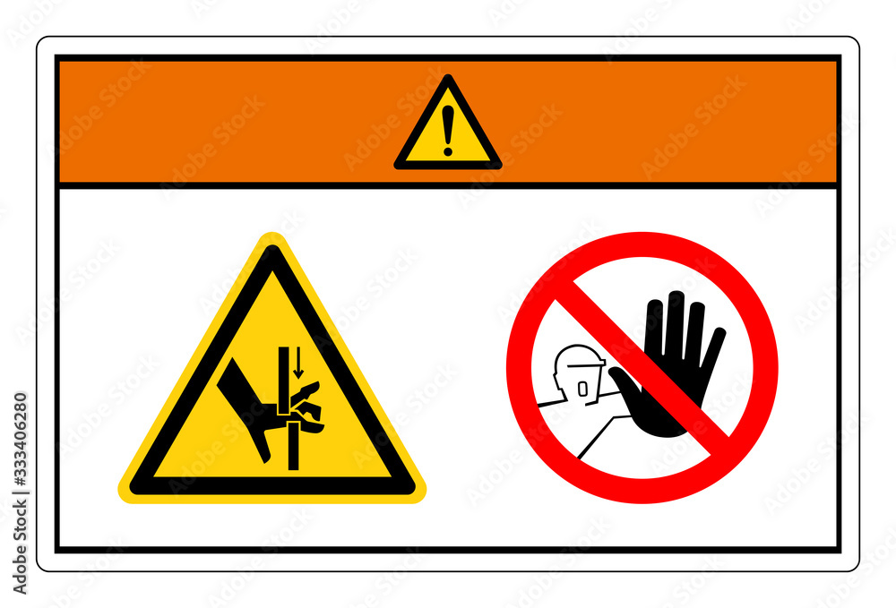 Warning Crush Hazard Symbol Sign, Vector Illustration, Isolate On White ...