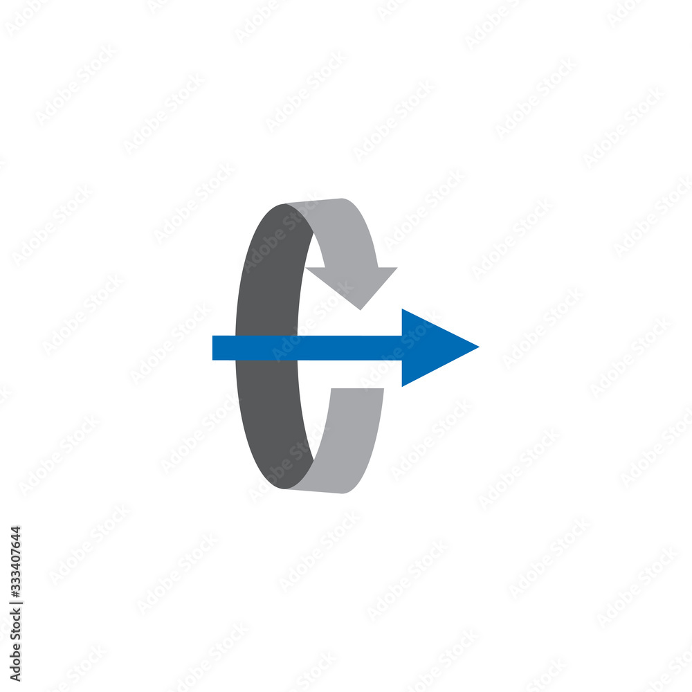 Angle 360 degrees rotation arrow sign icon. Geometry math symbol. Full ...