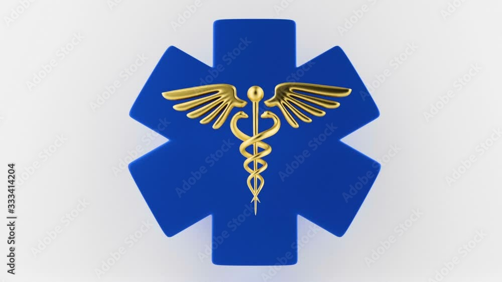 Caduceus medical symbol isolated on a white background. Caduceus Icon ...