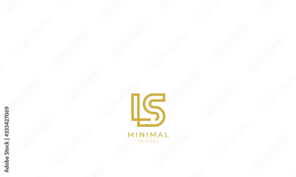 Alphabet letter icon logo LS Stock Vector | Adobe Stock