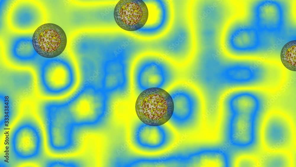 Abstract animated virus ball background creative banner animation ...