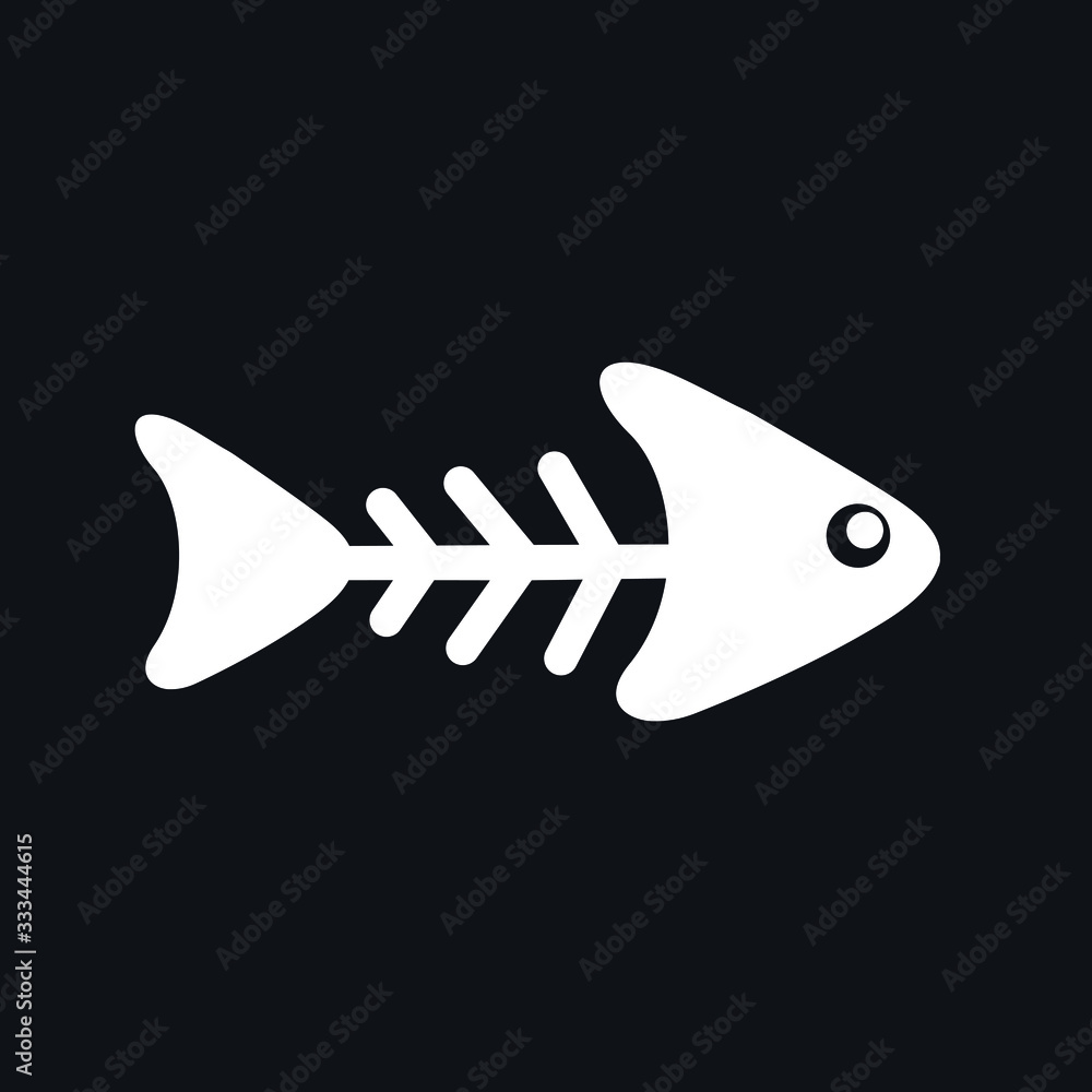 skeleton fish, vector, art, illustration Stock Vector | Adobe Stock