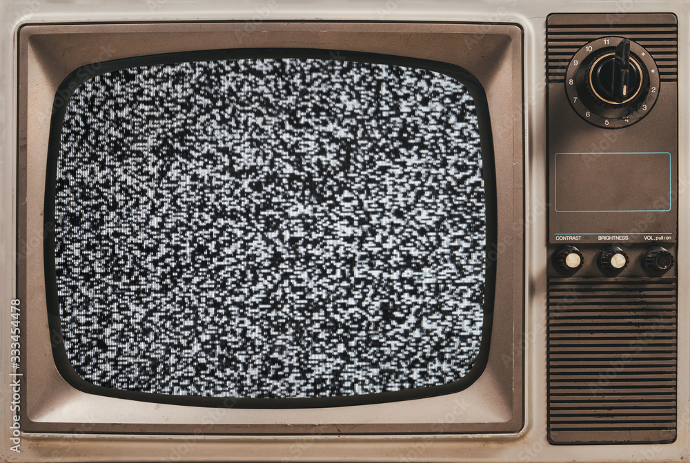 Vintage old TV screen with clipping path, close up Stock Photo | Adobe ...