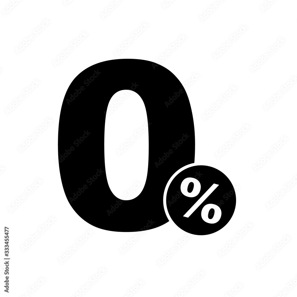 0 % persent sign icon simple design Stock Vector | Adobe Stock