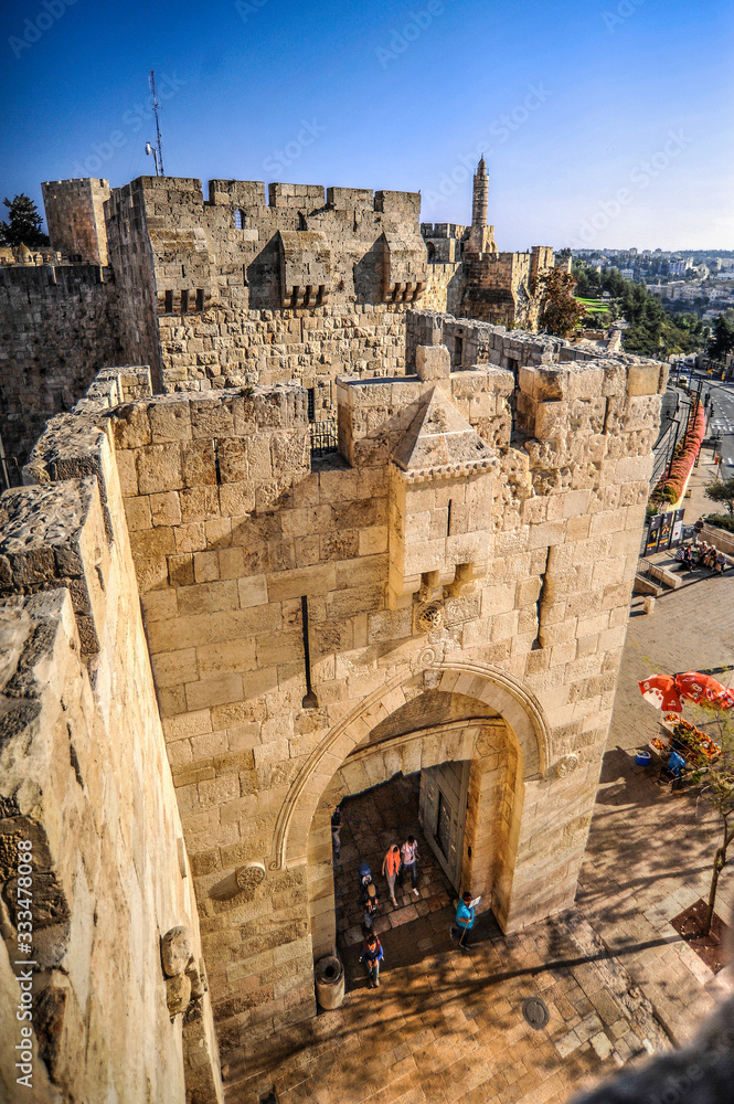 The fortress walls of Jerusalem that have survived to this day were ...