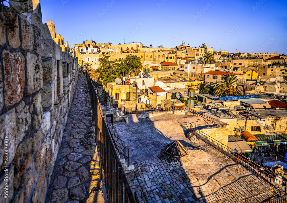 The fortress walls of Jerusalem that have survived to this day were ...