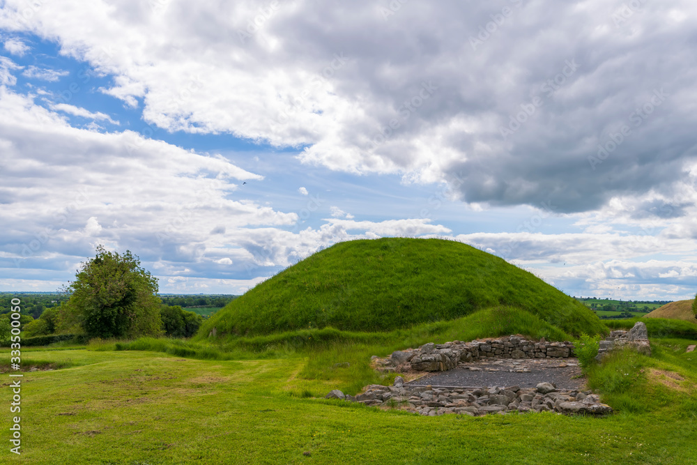Knowth Neolithic Passage Mound Tombs in Boyne Valley, Ireland Stock ...