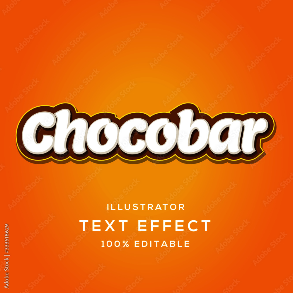 Chocobar Text Style Stock Vector | Adobe Stock