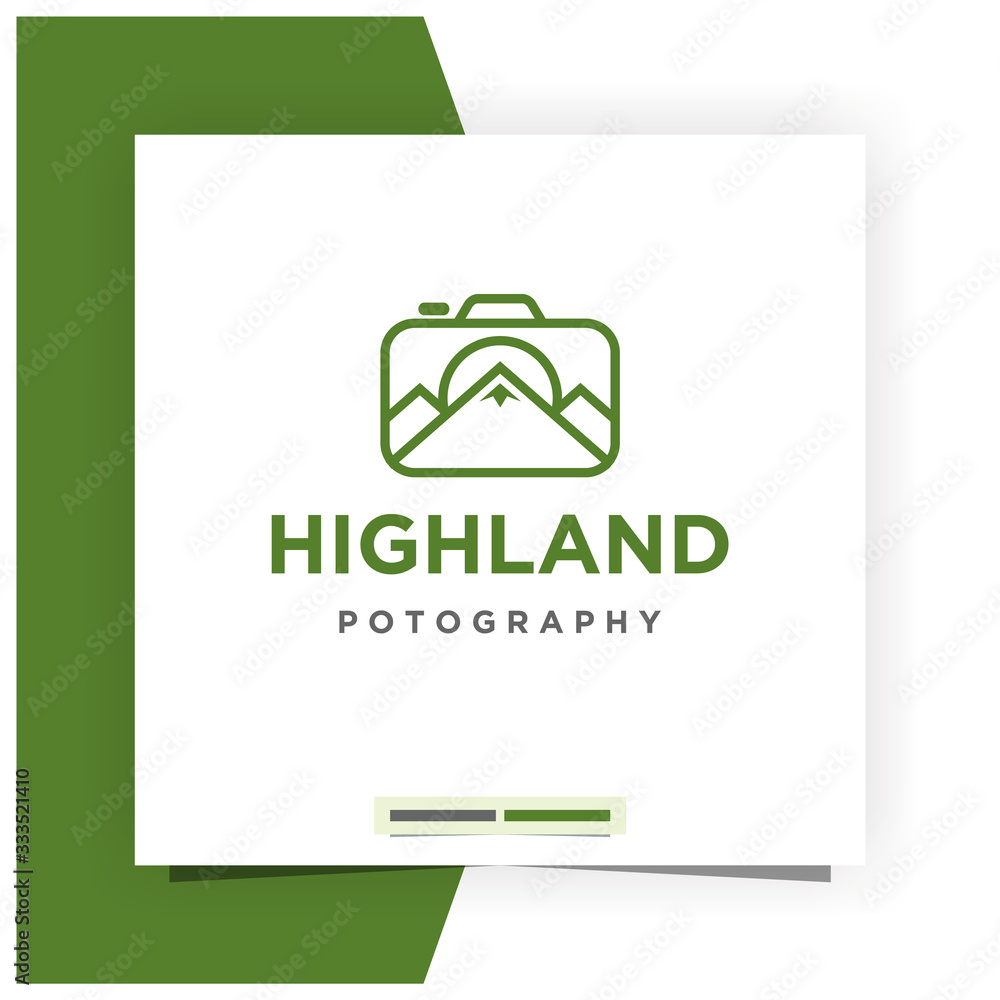 Highland Photography Logo Design Inspiration Vector Stock - Premium ...