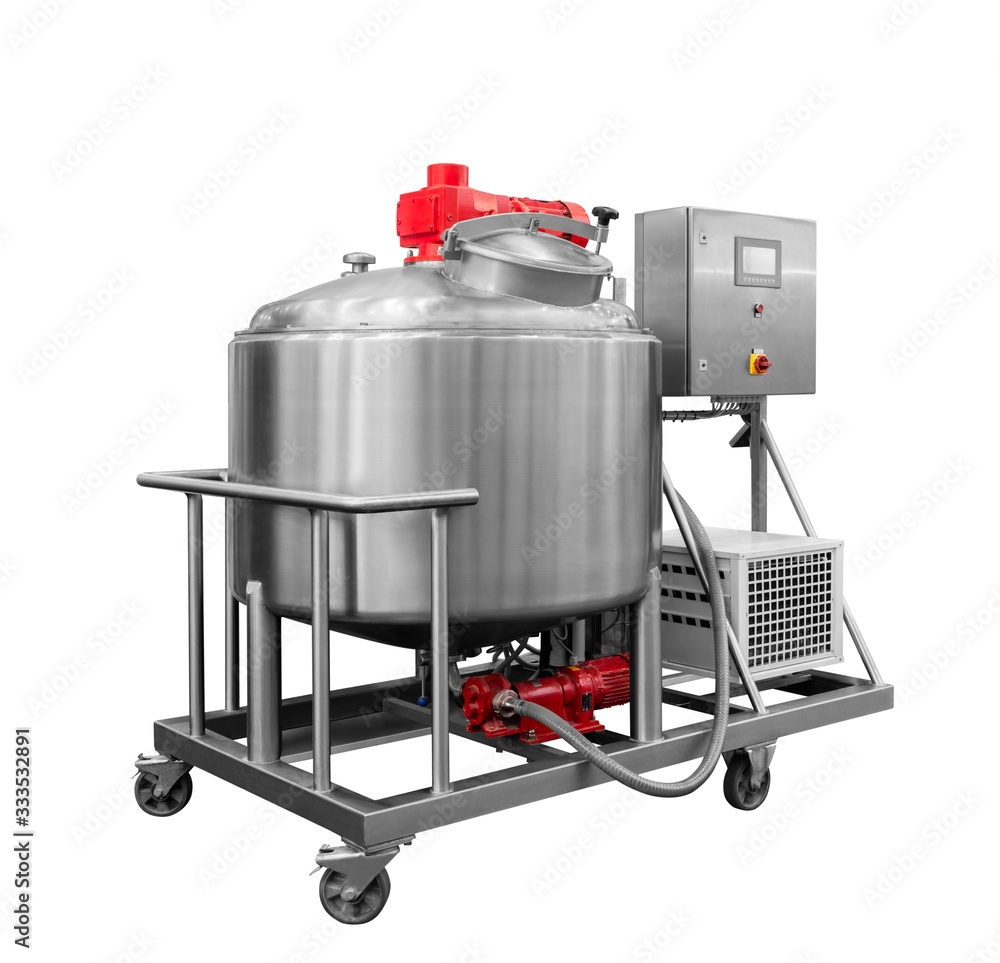 Industrial mixer in food industry, production line in food factory line ...