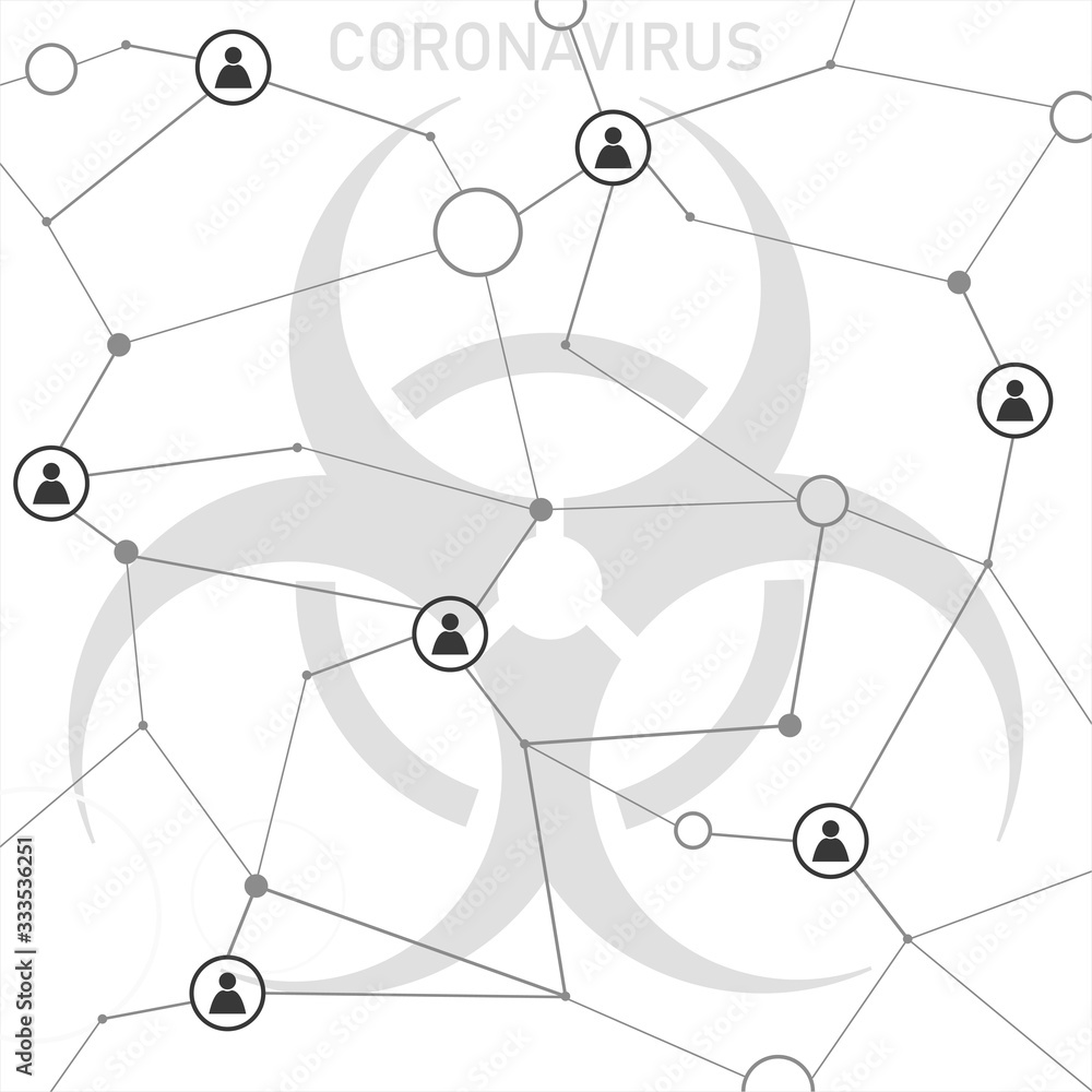 Virus among humans. Vector illustration Design element for banner ...