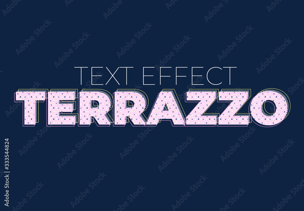 Colorful Text Effect with Terrazzo Texture Stock Template | Adobe Stock