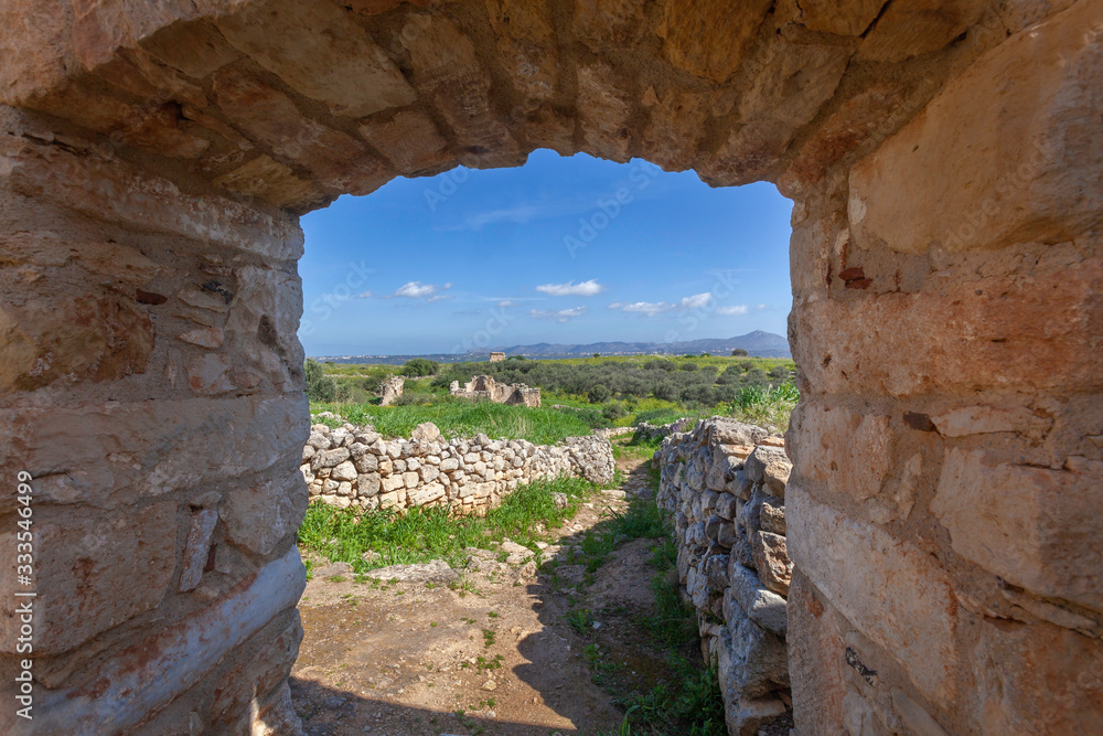 Roman ruins in ancient Aptera, Crete, Greece Stock Photo | Adobe Stock