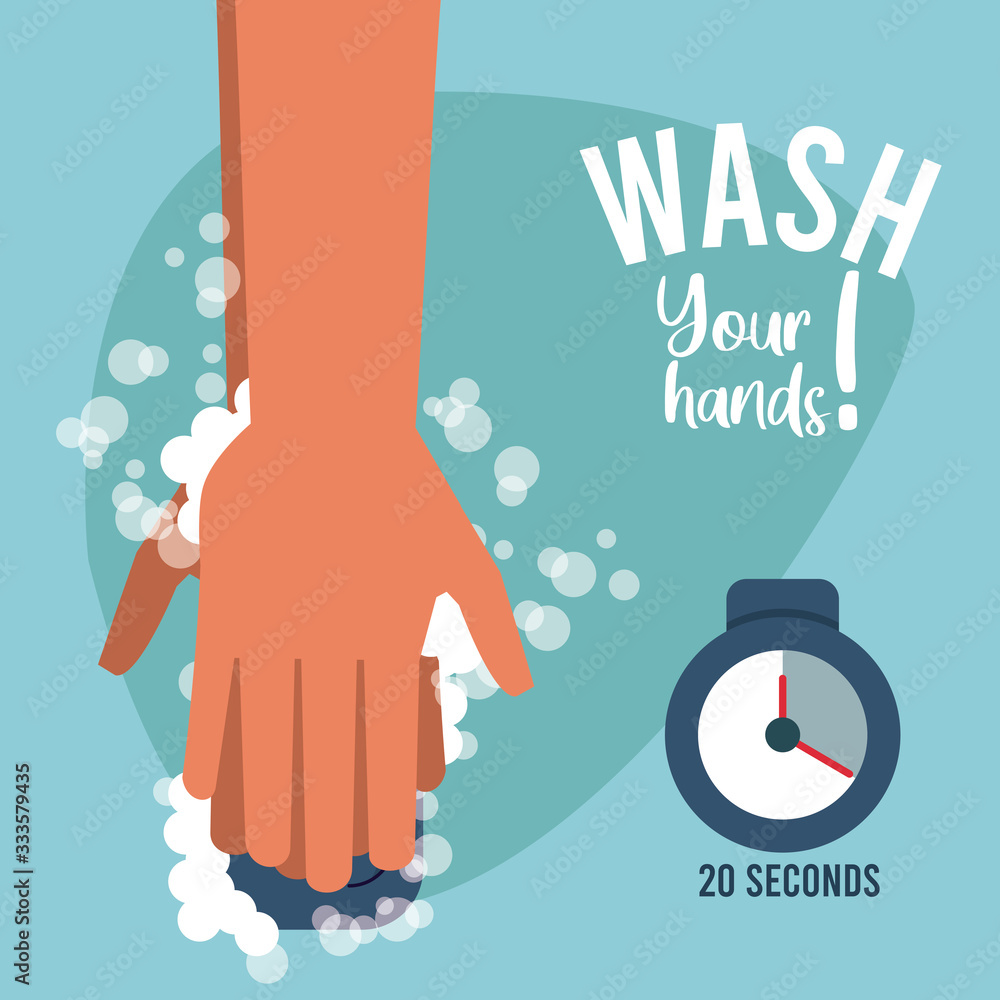 wash your hands campaign poster Stock Vector | Adobe Stock