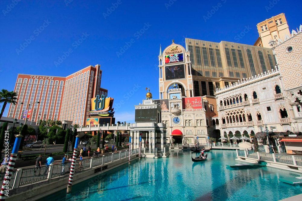 LAS VEGAS, USA - MARCH 19:Venetian Resort hotel and casino on March 19, 2013 in Las Vegas, USA ...
