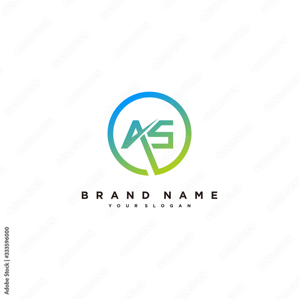 letter AS logo design vector Stock Vector | Adobe Stock