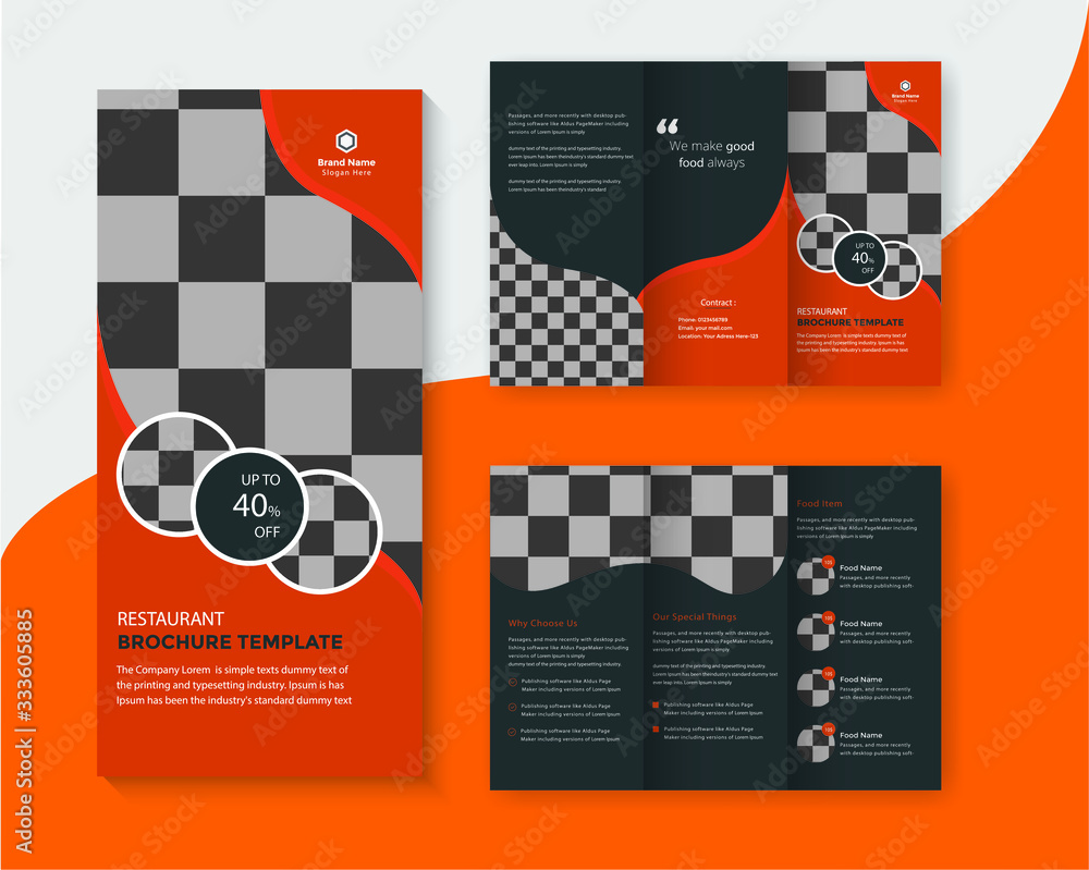 Restaurant Menu vector design. Modern Restaurant menu design pamphlet ...