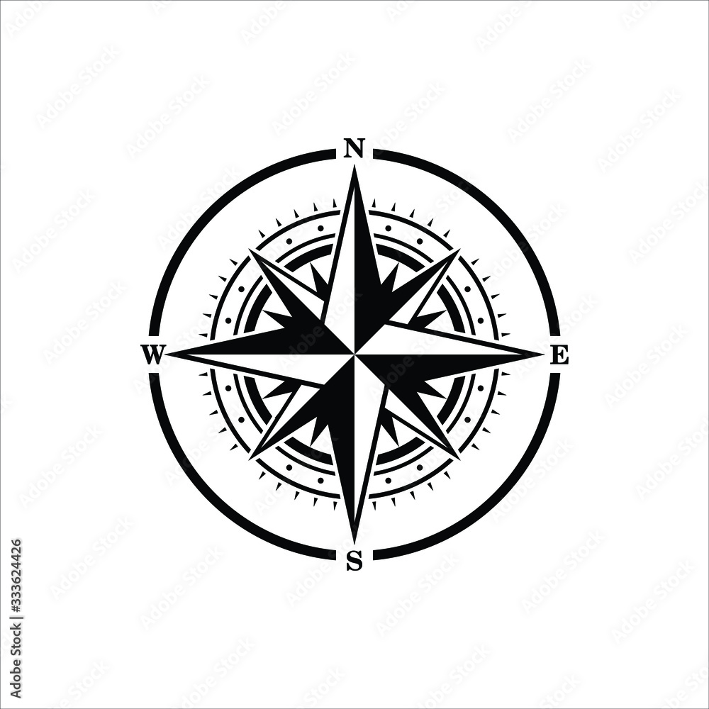 Compass. Compass icon vector. compass logo. which is isolated in white ...
