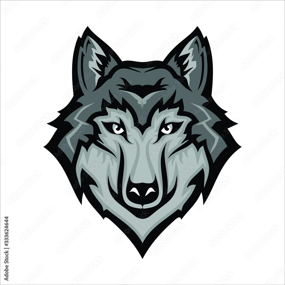Vecteur Stock wolf icon vector. wolf logo. wolf head logo vector ...