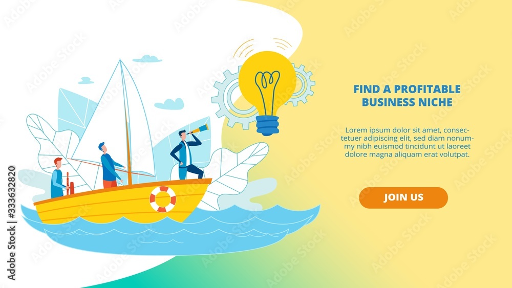 Informative Banner Find Profitable Business Niche. Poster Demographic ...