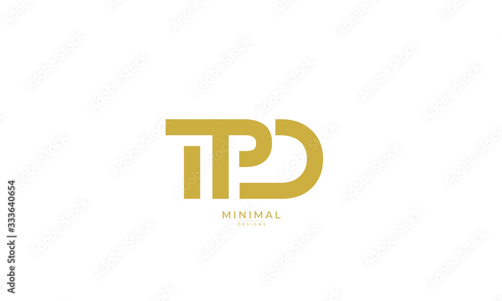 Alphabet letter icon logo TPD Stock Vector | Adobe Stock