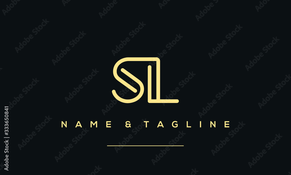 Alphabet letter icon logo SL Stock Vector | Adobe Stock