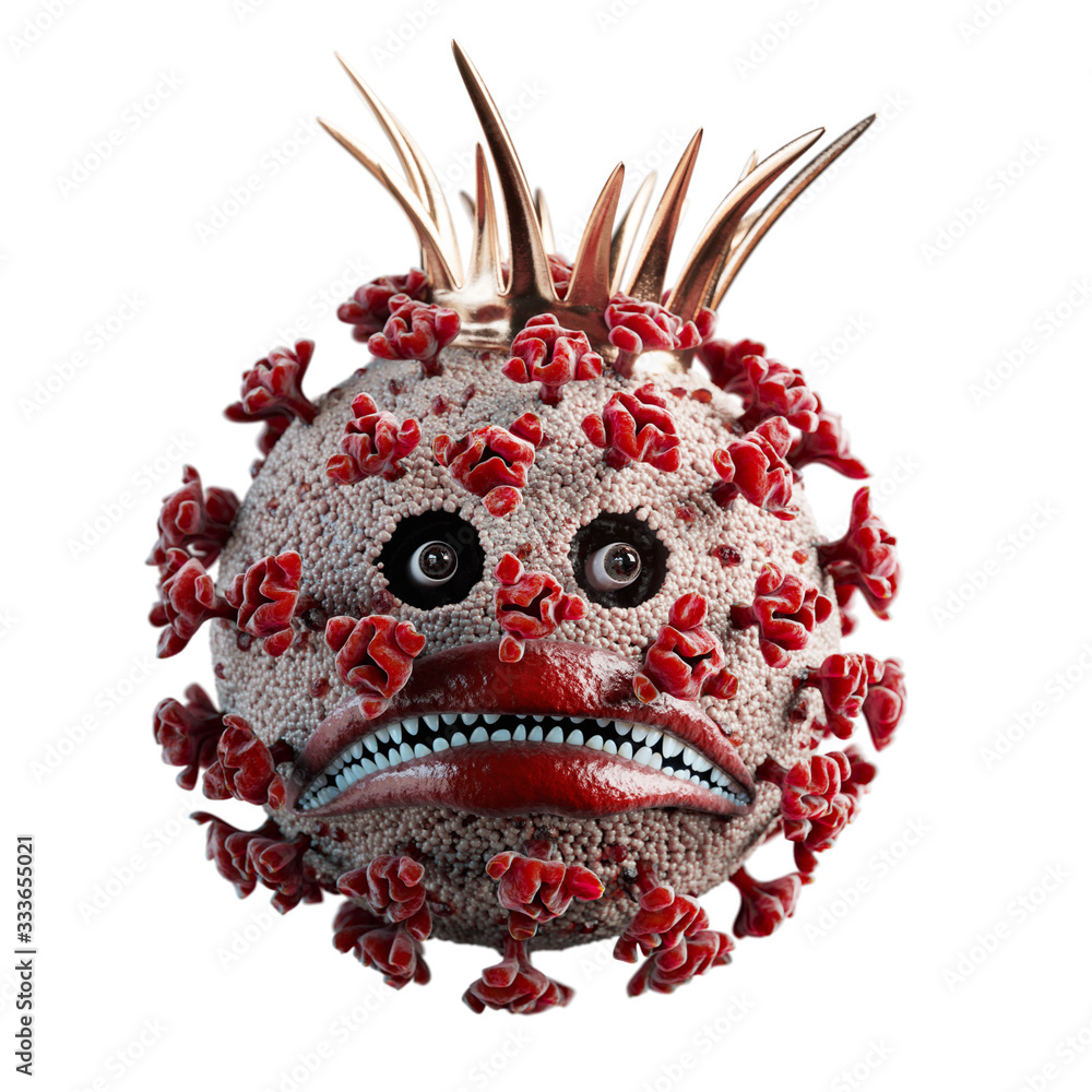 Corona virus COVID-19. Coronavirus 2019-nCoV cartoon monster concept ...