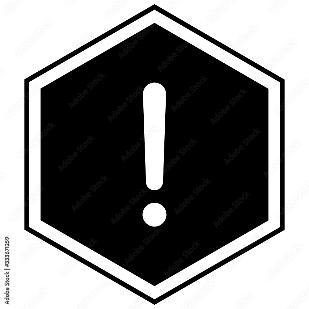 Interjection General Warning Vector glyph Icon Concept, bare ...
