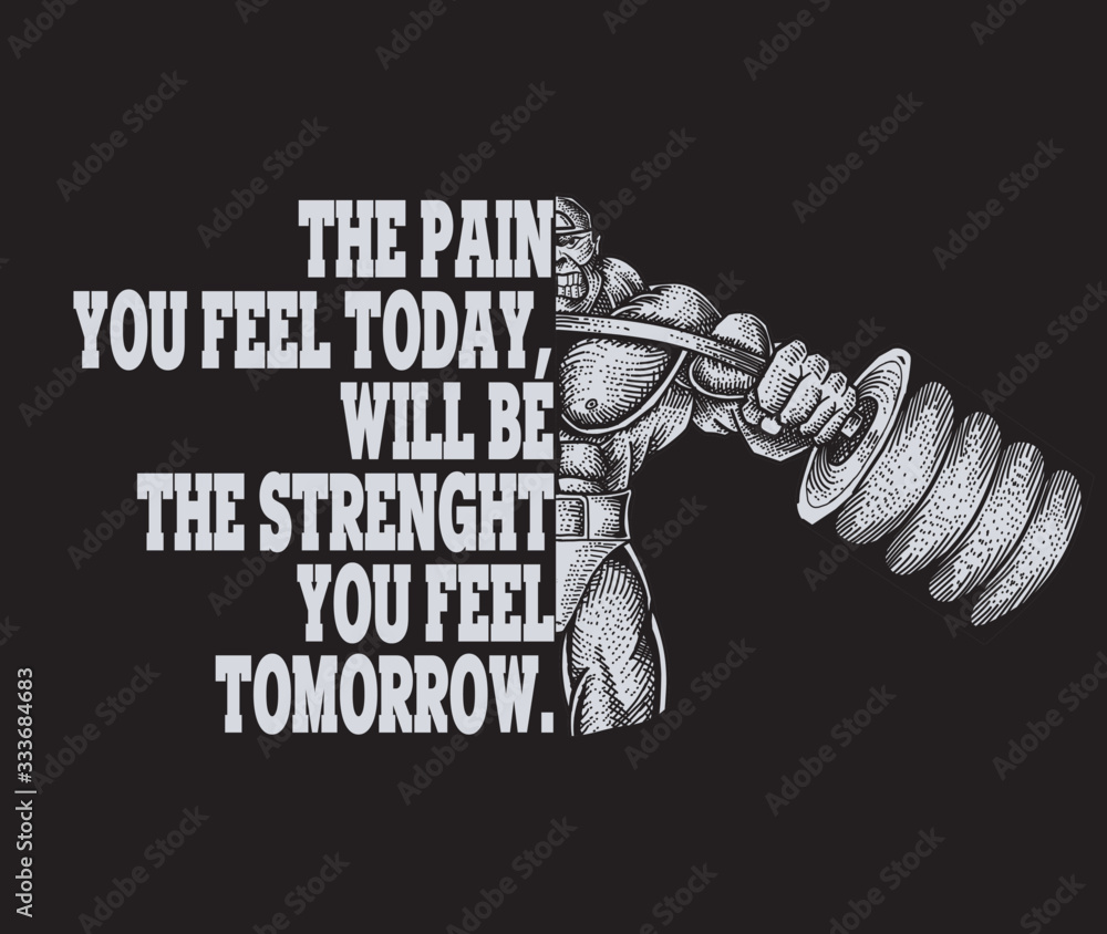 Gym quotes motivation-vector Stock Vector | Adobe Stock