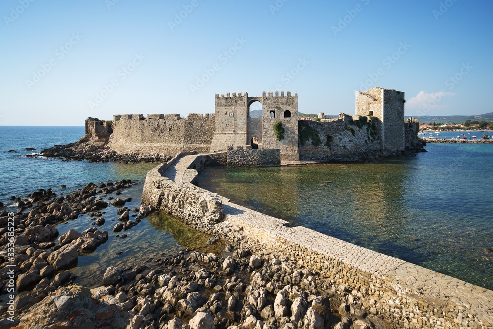 The Castle of Methoni - a medieval fortification in the port town of ...