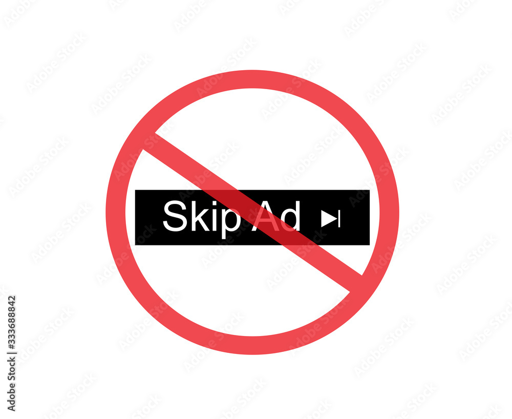 Please Do not Skip Ad sign, Sign symbol backgruund, vector illustration ...