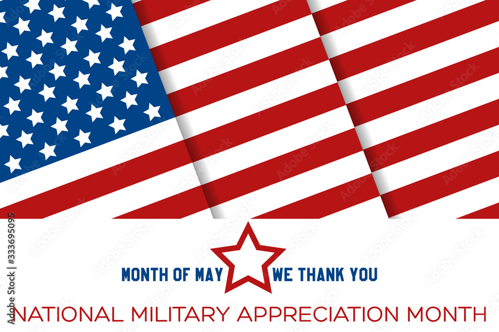 Illustrazione Stock National Military Appreciation Month in May ...