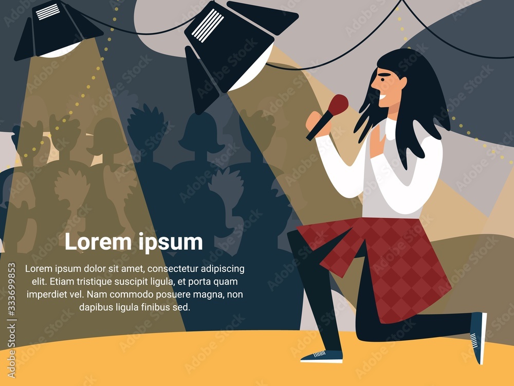 Talented Artist Performing on Stage during Talent Show Entertainment or ...