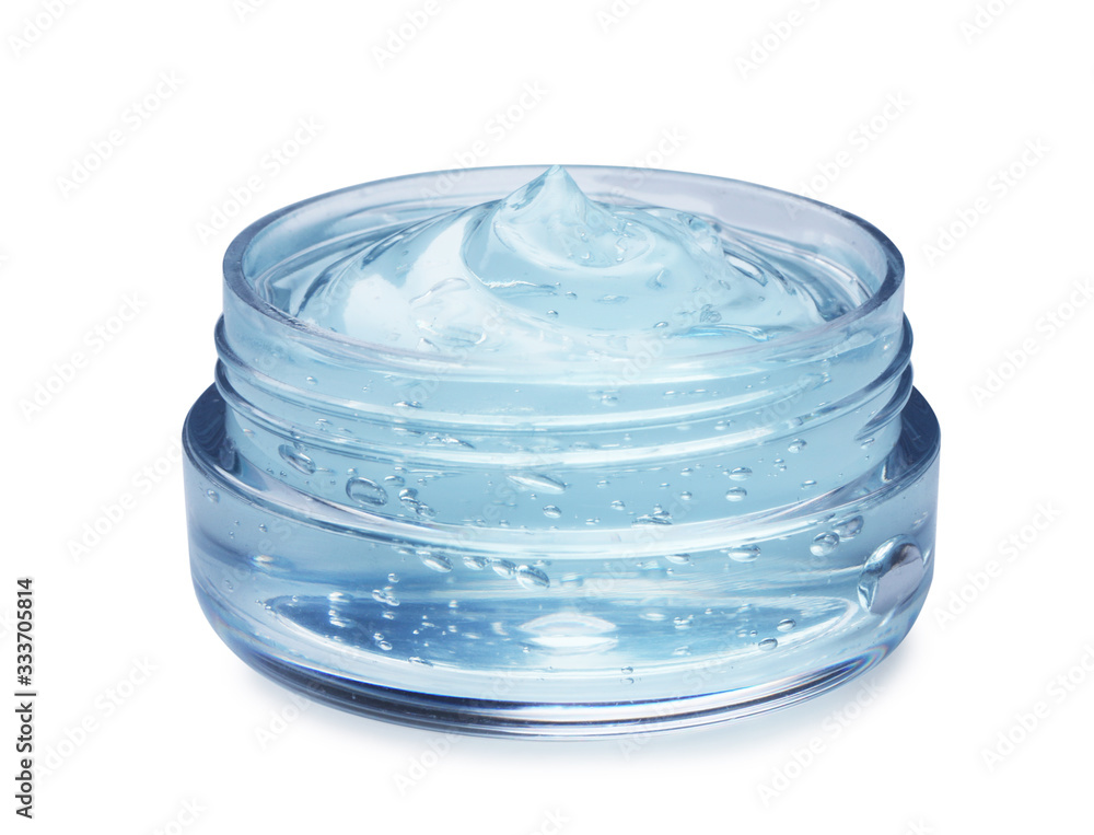 Jar of transparent cosmetic gel on light background Stock-Foto | Adobe ...