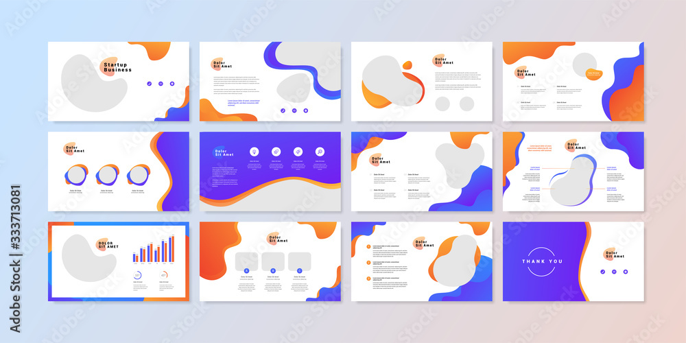 Minimal slides presentation background template. business presentation ...