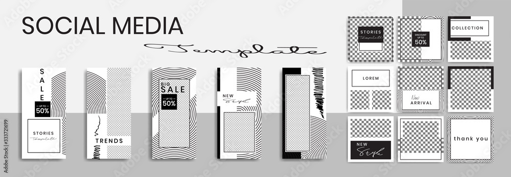 Editable social media post template. instagram story collections and ...