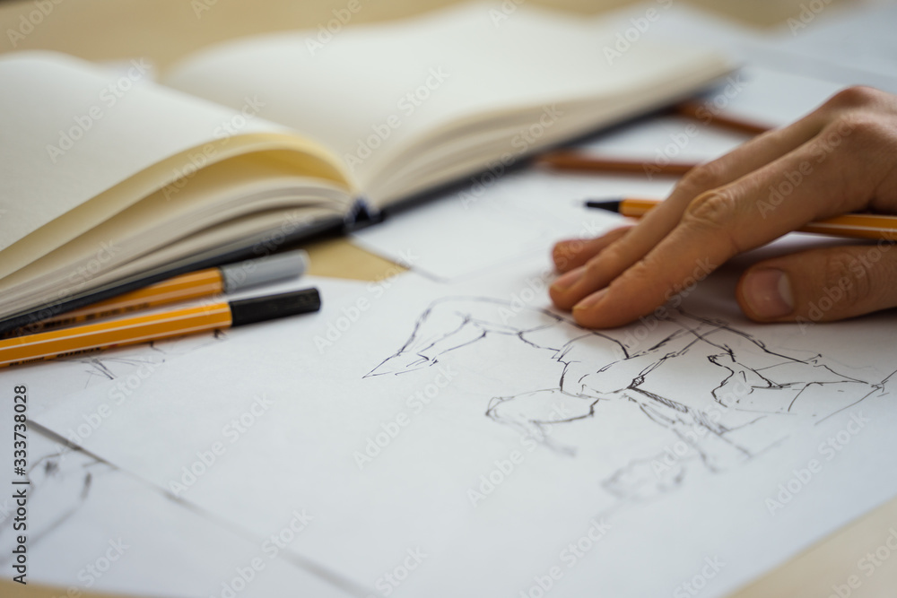 How to draw class of many figure drawing pencil and marker sketches ...
