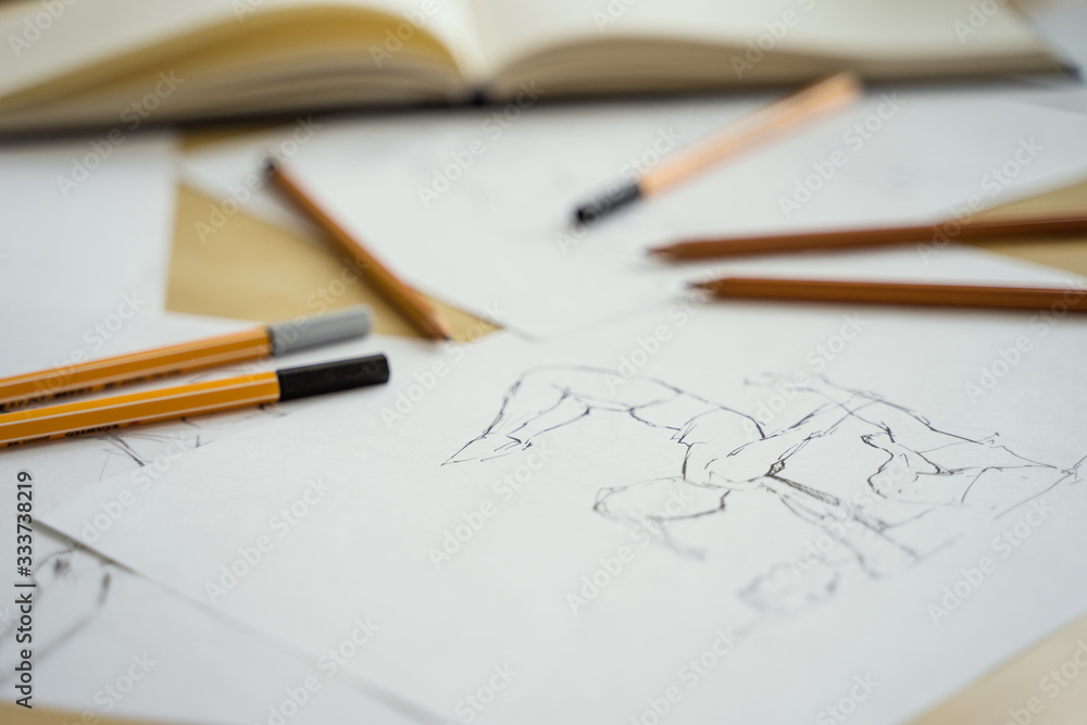 How to draw class of many figure drawing pencil and marker sketches ...