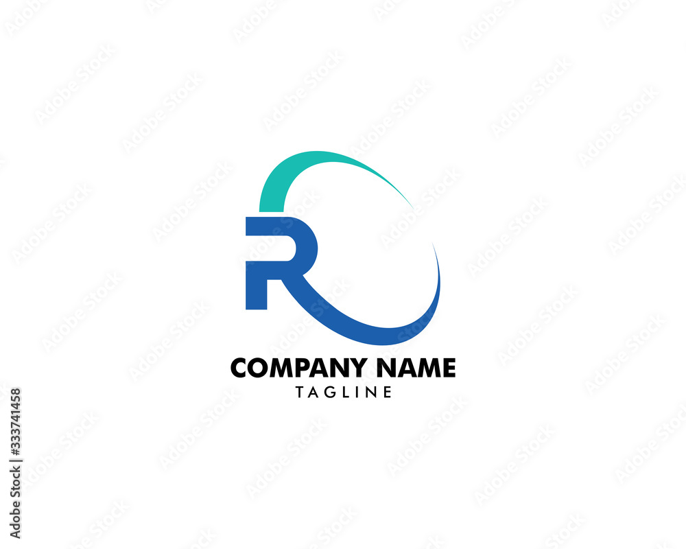 Letter R logo symbol with swoosh designs Stock Vector | Adobe Stock