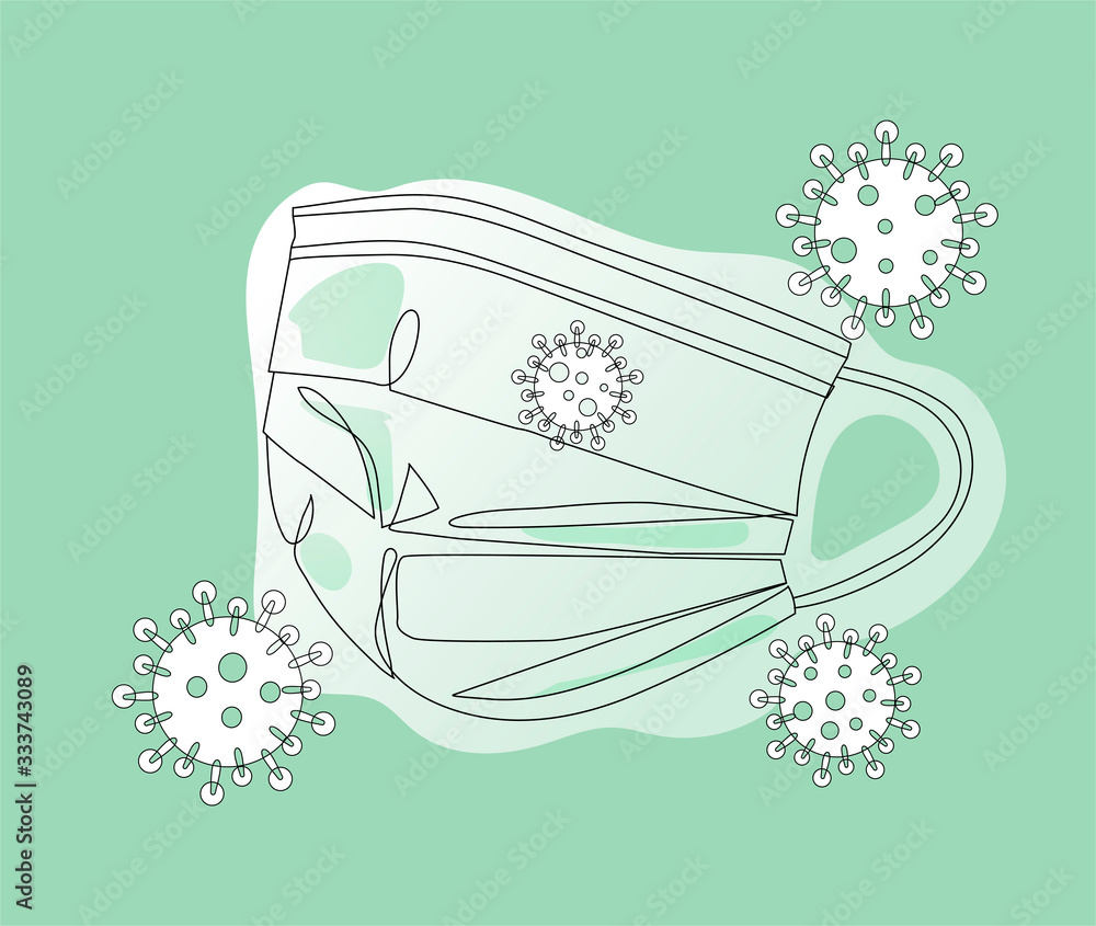 Safety breathing masks Corona Virus. Industrial safety N95 mask, dust ...