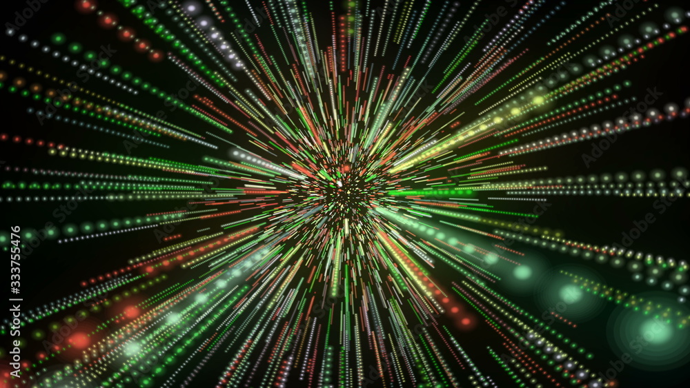 VJ and DJ VJ Seamless loop animation. Abstract particles bokeh and glittering dust particle ...