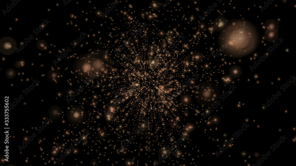 VJ and DJ VJ Seamless loop animation. Abstract particles bokeh and ...