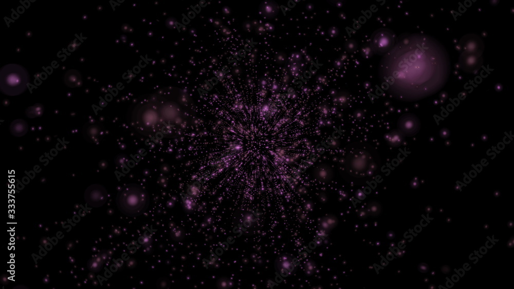 VJ and DJ VJ Seamless loop animation. Abstract particles bokeh and glittering dust particle ...