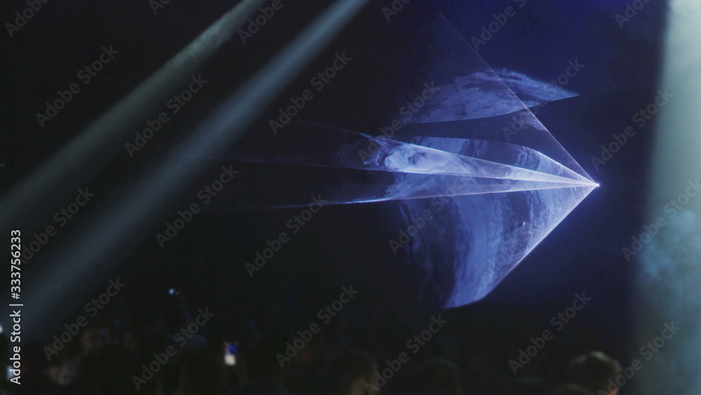 Laser Light Show in disco stage concert hall party music festival ...