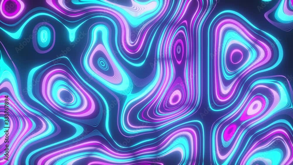 Abstract neon background of topographic map concept. Contour map ...
