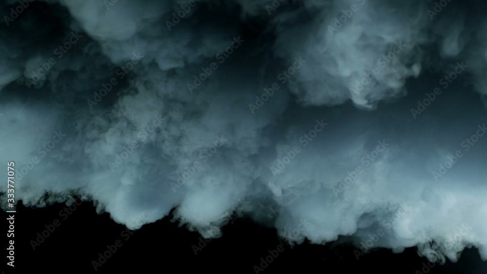 Thunder storm lightning Smoke on black background realistic photo for ...