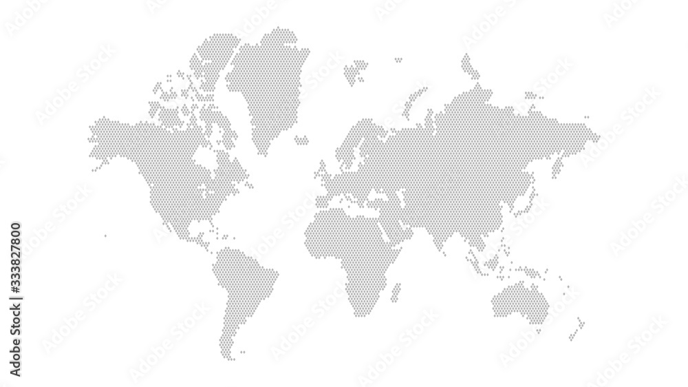 Sześciokątna ikona wektor mapy świata, kraje i kontynenty #333827800 ...