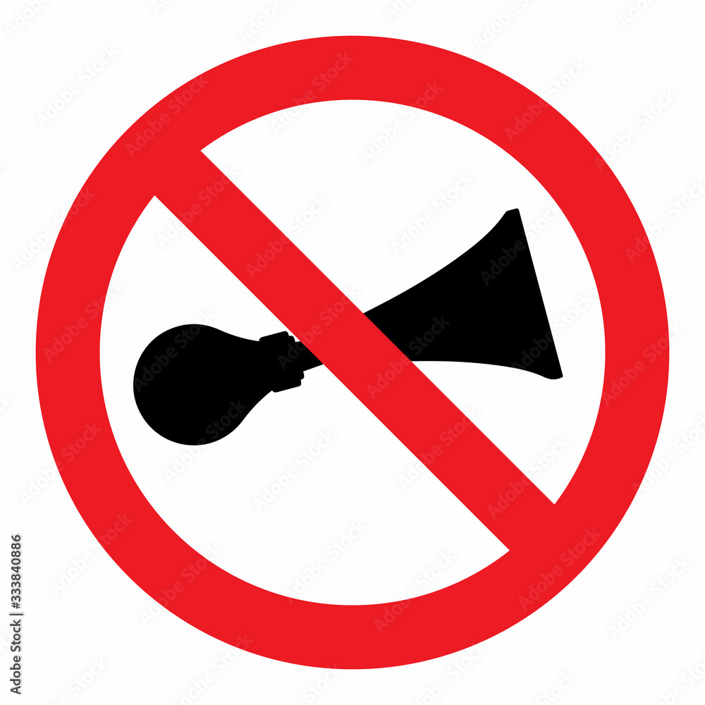 No horn sign Stock Illustration | Adobe Stock